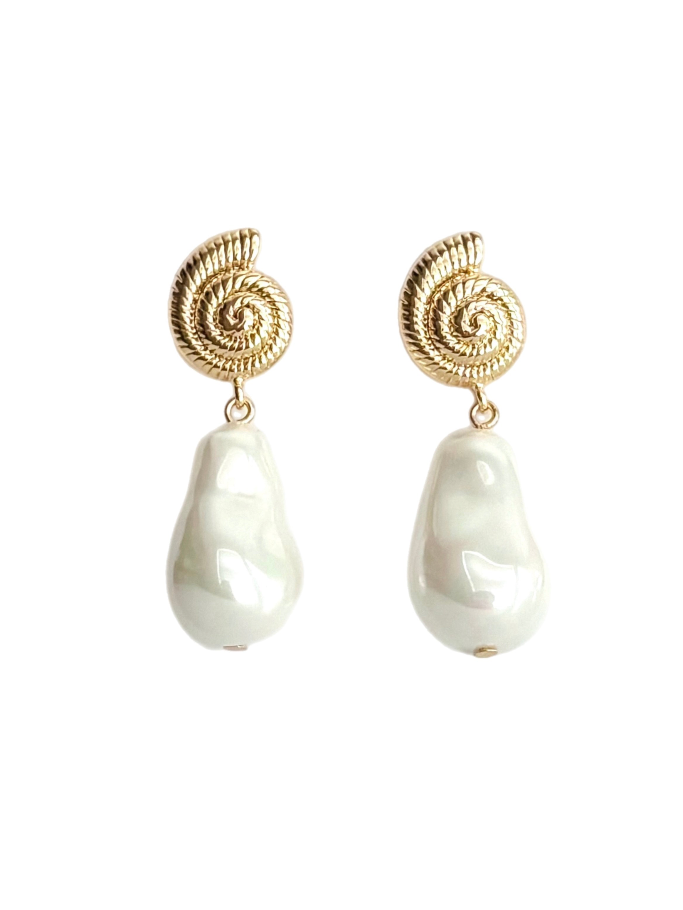 Nautilus Shell Pearl Dangles – Southern Oyster Company